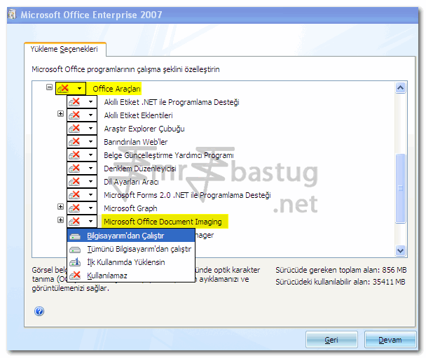 Microsoft Office Document Image Writer Yazıcı Sürücüsü Print Driver